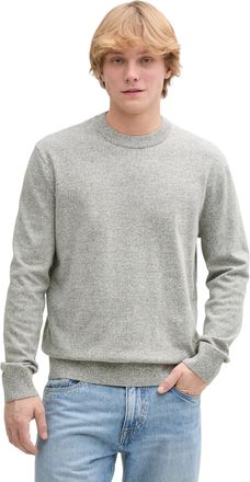 Tom Tailor Herren Strickpullover aus Baumwolle, 37511 - Moss Green White Mouline, M
