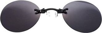 Generic ZXCVWWE &Oacute;culos de Sol Clip Nariz Mini &Oacute;culos de Sol Sem Aro Clip On Lente de Nariz &Oacute;culos Matrix Morpheus Redondos Moldura Moda Sem, Noir
