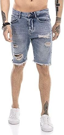 Red Bridge Jean Shorts pour Homme Denim Pantalons Courts Bermuda Bleu W29