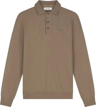 Olaf Hussein Polo oversize signature - Homme - Sweatshirts et sweats &agrave; capuche - Brun - Taille: L