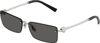 Tiffany & Co. unisex, Accessoires, Gris, Taille: 60 MM Lunettes de soleil &eacute;l&eacute;gantes avec verres color&eacute;s