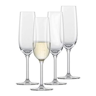 Schott Zwiesel Sektglas For You (4er-Set), elegante Champagner Gläser mit Moussierpunkt, spülmaschinenfeste Tritan-Kristallgläser, Made in Germany (Art.-Nr. 121872)