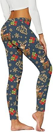 Generic Leggings Femme Legging Legging Anti Cellulite Femme Fashion Imprimé Noël Floral Coupe Flatteuse Confort Premium pour Sport Et Vie Active