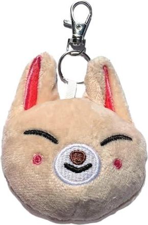 Generic Sk-zoo Porte-cl&eacute;s en peluche 7 x 9 cm, s&eacute;rie petits animaux, pendentif porte-cl&eacute;s, F, 1