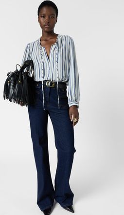 Gerard Darel Blouse fluide imprim&eacute; chainettes - CAMMIE - Naturel