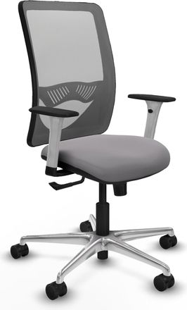 Piqueras y Crespo B&uuml;rostuhl Zulema mit wei&szlig;en und schwarzen Armlehnen, h&ouml;henverstellbare Lendenwirbelst&uuml;tze, ausgestattet mit Sincro 3 Positionen und Schneideschaum, Gr