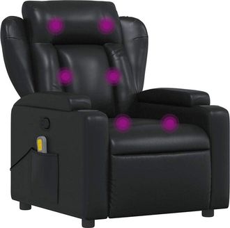vidaXL Massagesessel Schwarz Kunstleder - Vidaxl