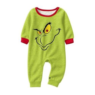 Generic Le Grinch Pyjama Noel Famille De Grinch Ensembles Hiver Noël Femme Vetement Deguisement Enfant Chaud Et Doux Coton The Assorti Bebe Adulte Costume Hom