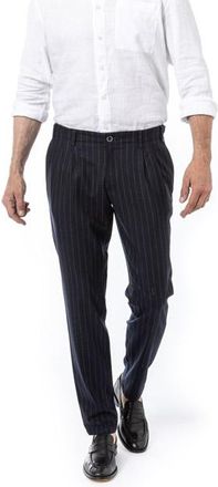 Hiltl Herren Bundfaltenhose blau Flanell