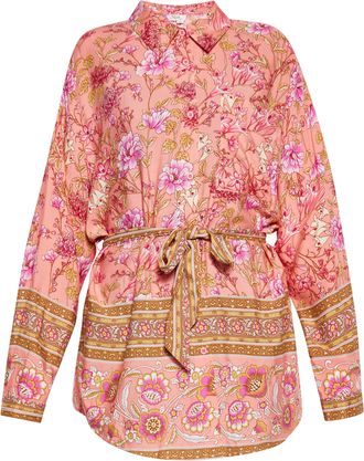 Usha Bluse Damen Hellrosa Mehrfarbig