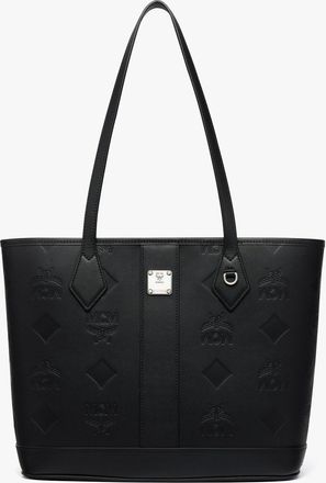 MCM Neuer Liz Shopper aus Leder mit gepr&auml;gtem Monogramm