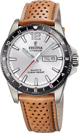 Festina Homme, Accessoires, Brun, Taille: ONE Size Calendario Titanium Watch