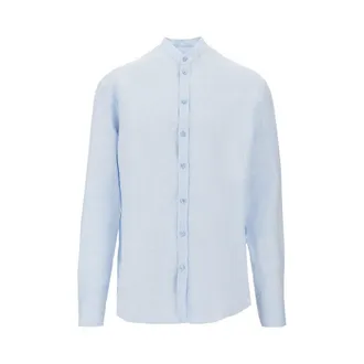 Emporio Armani Guru collar linen shirt Man XXL