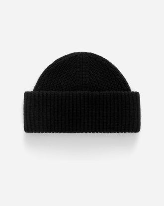 Arket Wollbeanie Mit Doppeltem Umschlag -Schwarz