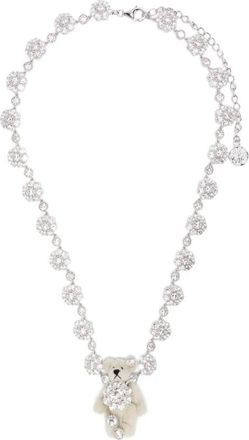 Yvmin Yvmin, Femme, Accessoires, Gris, Taille: ONE Size Collier avec pendentif ours en peluche