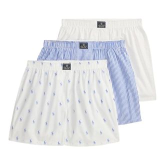 Polo Ralph Lauren Homme, Sous-v&ecirc;tements, Multicolore, Taille: XL Classic Woven Cotton Boxer 3-Pack