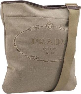 Prada Sac bandouli&egrave;re vintage doccasion - Femme - Pre-owned - Beige - Taille: ONE Size