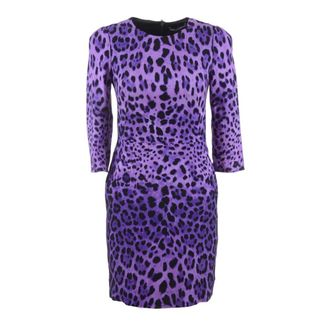 Dolce & Gabbana Animal Print Midi-Kleid - - Dresses - Damen - Lila - S