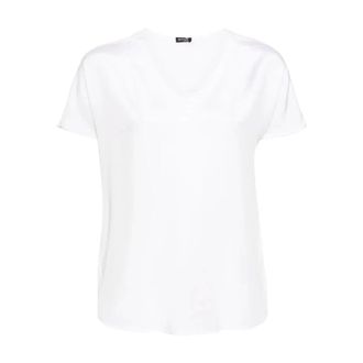 Kiton Elegantes Wei&szlig;es Kurzarm-T-Shirt - - Tops - Damen - Wei&szlig; - XS
