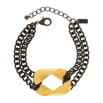 Dansk Copenhagen Anastazia Chunky Link Armband - - Accessories - Damen - Schwarzk - ONE SIZE
