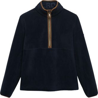 Superdry Damen Estate Fleecejacke mit halblangem Rei&szlig;verschluss Finster Marineblau 42