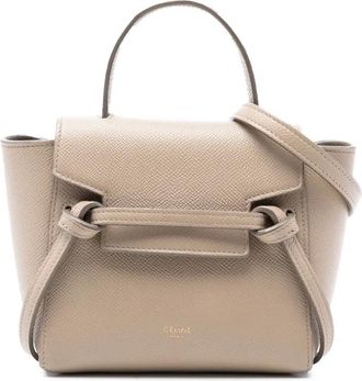 Celine 2020 Pico Grained Calfskin Belt Bag satchel - Braun
