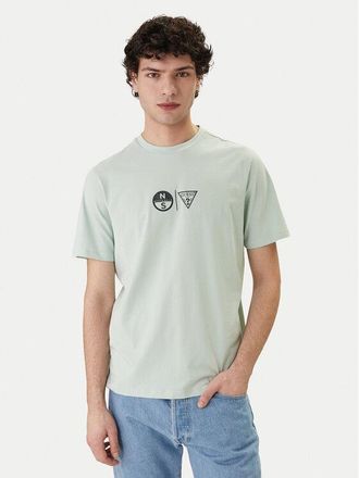 Guess T-Shirt GUESS x NORTH SAILS M6GI40 K3322 Gr&uuml;n Regular Fit