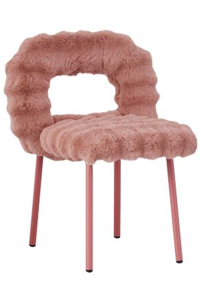 Stylife Stuhl, Rosa, Metall, Textil, Rundrohr, 56x79x61 cm, Esszimmer, St&uuml;hle, Esszimmerst&uuml;hle, Vierfu&szlig;st&uuml;hle