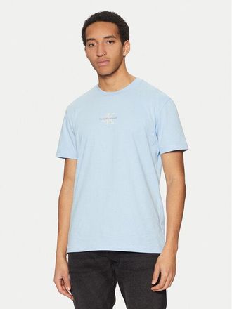 Calvin Klein Jeans T-Shirt Monologo J30J325649 Himmelblau Regular Fit