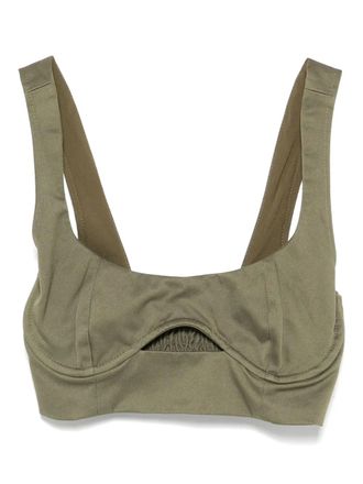 Patrizia Pepe haut-bustier en coton - Vert