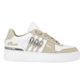 Philipp Plein Femme, Chaussures, Beige, Taille: 35 EU Low Top Baskets Ceintures Skull