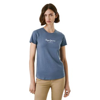 Pepe Jeans London Damen New Virginia Ss N T-Shirt, Blau (Drill Blue), XS