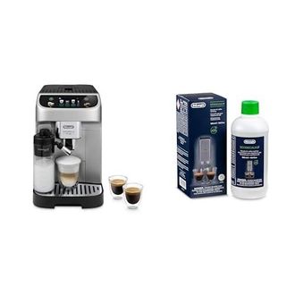 DeLonghi Magnifica Plus ECAM322.70.SB Kaffeevollautomat mit LatteCrema-Milchsystem f&uuml;r Automatischen Cappuccino, Touch-display, Extra Shot-Funktion, x2-Funktio