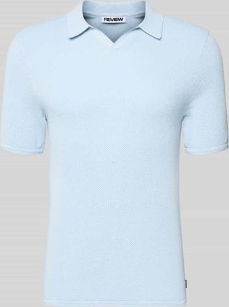 Review Slim Fit Poloshirt mit Strukturmuster