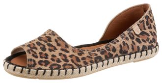 Verbenas Espadrille VERBENAS CRUZ LEO, Damen, Gr. 39, leodruck, Veloursleder, Schuhe Espadrille, Sommerschuh, Urlaubsschuh, Leo-Look, mit Zehen&ouml;ffnung