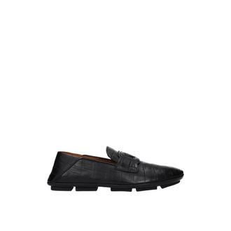 Dolce & Gabbana Homme, Chaussures, Noir, Taille: 39 EU Mocassins Slip-On en Cuir