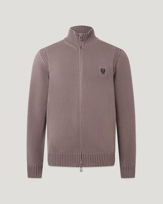Belstaff Veste Enti&egrave;rement Zipp&eacute;e L&eacute;g&egrave;re Watch Pour Homme Fade-out Garment Dye Cotton Brun Asphalte 3xl