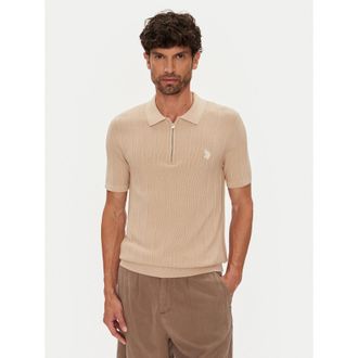 U.S.Polo Association Poloshirt MUP3369 Beige Slim Fit
