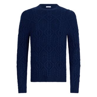 Malo Rundhalspullover - - Knitwear - Herren - Blau - L