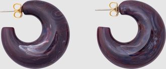 Vanessa Baroni Boucles doreilles Moon Aubergine Marble