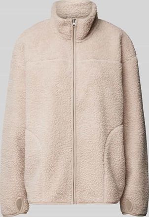 Pieces Regular Fit Teddyjacke mit aufgesetzten seitlichen Eingrifftaschen Modell SADIA