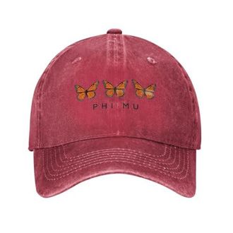 Generic Papillon Monarque Phi Mu Homme Femme Casquette De Baseball R&eacute;glable Chapeau De Cowboy D&eacute;contract&eacute; Snapback Cap pour Ext&eacute;rieur Randonn&eacute;e Toutes Les Sai