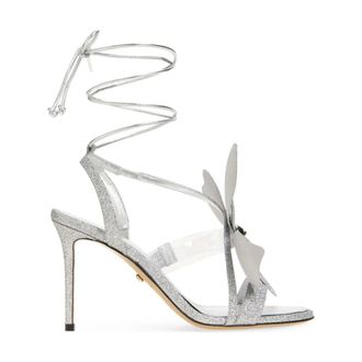 Mach & Mach Mach & Mach, Femme, Chaussures, Gris, Taille: 40 EU Sandales à Bout Rond Pailletées