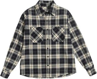 Generic Chemise &agrave; carreaux en flanelle &agrave; manches longues pour homme, chemise boutonn&eacute;e tartan pour homme, chemise polyvalente d&eacute;contract&eacute;e, confortable, class