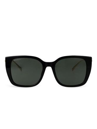 Gucci lunettes de soleil &agrave; monture carr&eacute;e - Noir