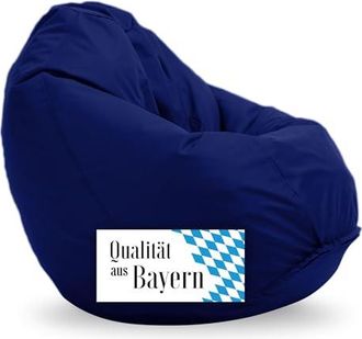 Bruni Pouf Classico M bleu roi - Pouf avec sac int&eacute;rieur, pour jouer et lire - Housse amovible - Perles en polystyr&egrave;ne de qualit&eacute; alimentaire - Fabriqu&eacute; en 