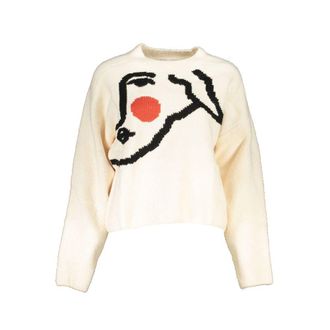 Desigual Bianco Acryl Damenpullover