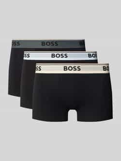 HUGO BOSS Regular Fit Trunks aus Baumwoll-Mix im 3er-Pack