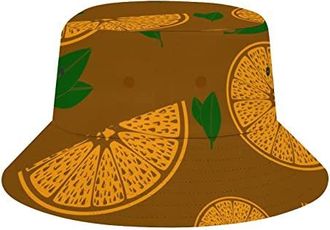 Generic Orange (6) Chapeaux De Pêcheurs Mode Bob Chapeau Unisexe Casquettes Visières pour Hommes Plage Été