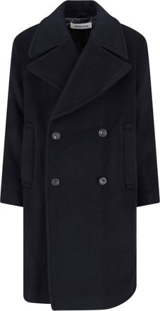 Sunflower Double-Breasted Wool Blend Coat